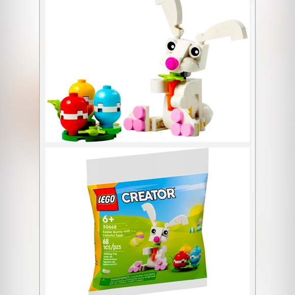 Lego | Toys | Lego Creator Easter Bunny With Colorful Eggs Polybag 3668 ...